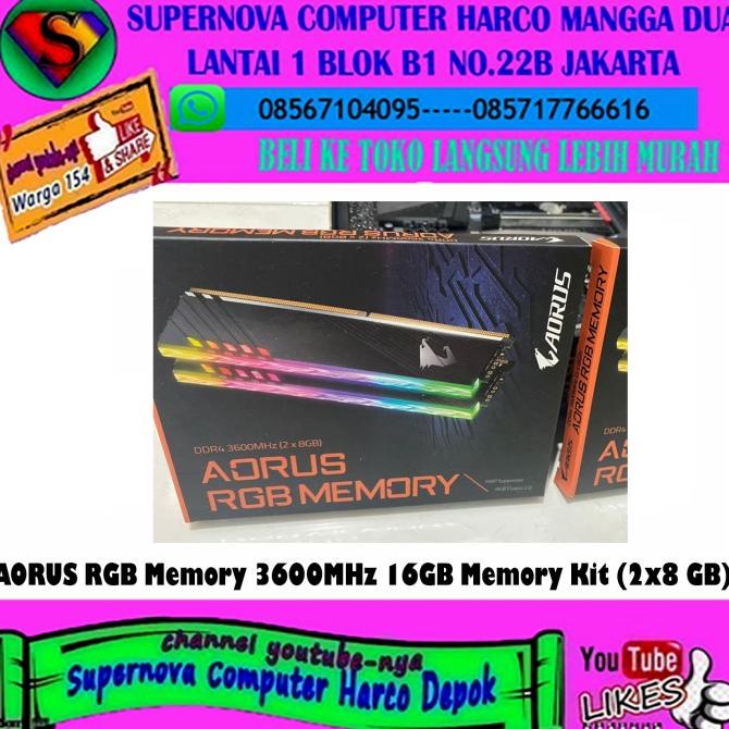 Jual AORUS RGB Memory 3600MHz 16GB Memory Kit (2x8 GB) | Shopee Indonesia