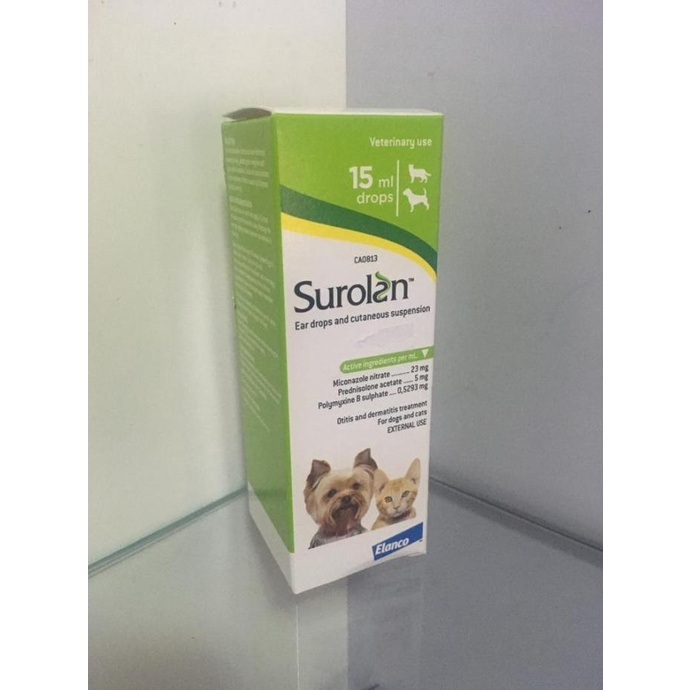 Jual Obat Tetes Telinga SUROLAN DROPS 23MG/ML 15 ML Untuk Kucing dan ...