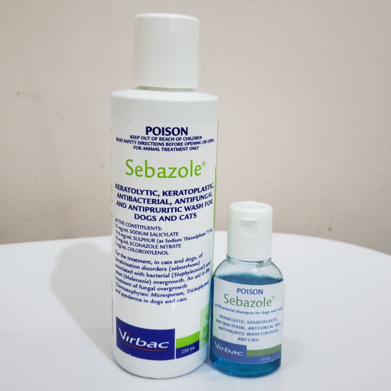 Jual SEBAZOLE Shampo Kucing Anjing Anti Jamur Obat Grooming Shampoo ...