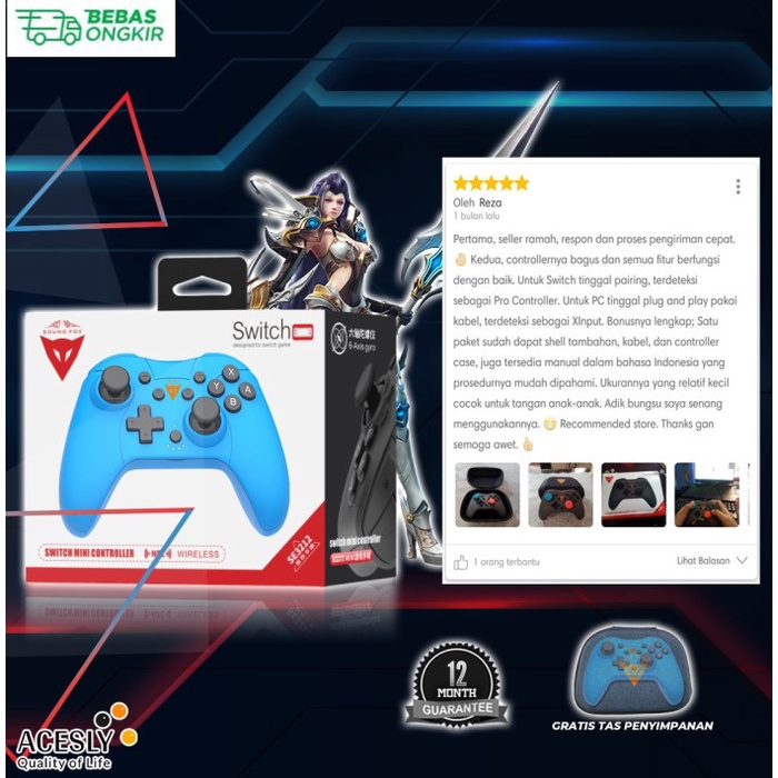 Jual [Sound Fox] Stick Game Wireless Joystick Controller Joystik Bergaransi | Shopee Indonesia