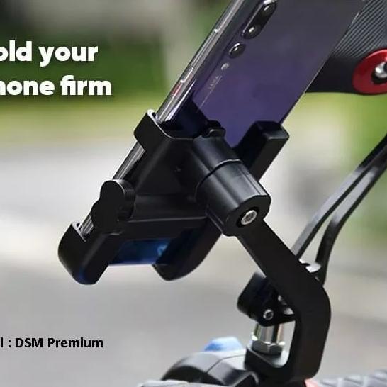 Jual Terbaru - Holder Hp motor spion full metal/Bahan besi/Bodi C2 holder hadphone full besi ...