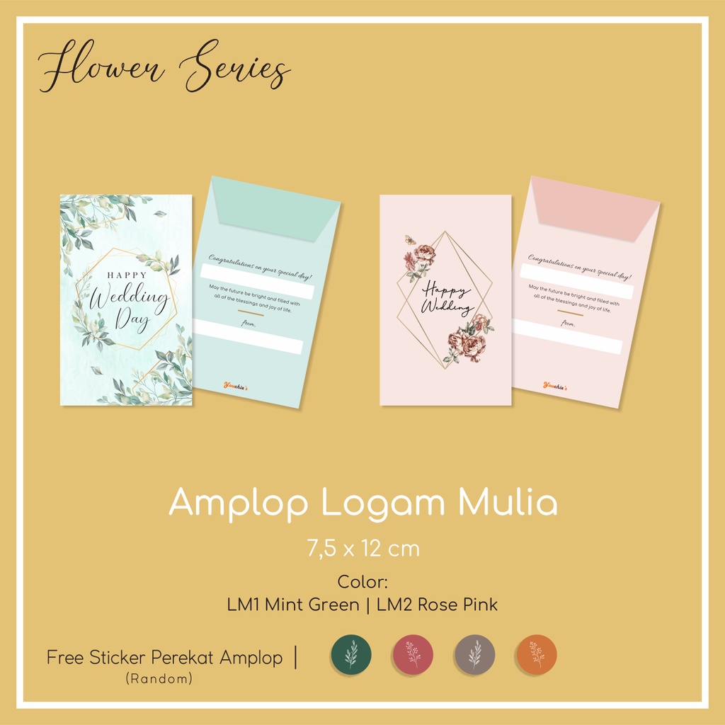 Jual Amplop Pendek / Amplop Logam Mulia FLOWER & NEW BORN SERIES Free ...