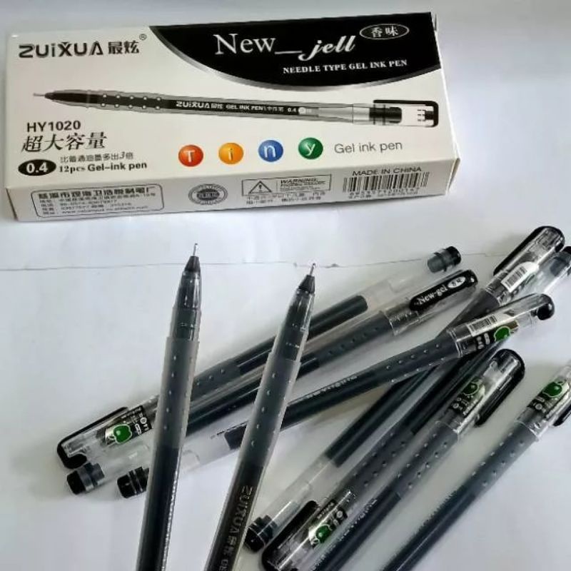Jual Pulpen / Pen Gel / Bolpoint Gel New Jell Zuixua 0.4 HY-1020 Tinta ...