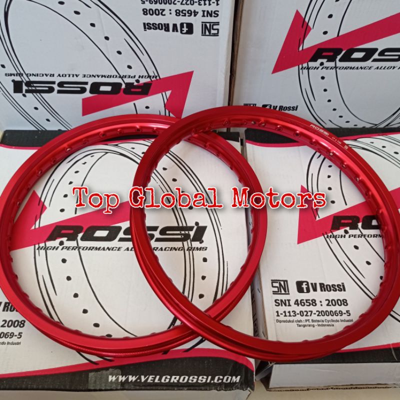 Jual Velg Pelek Ring 17 Rossi Lebar 140 160 Merah Sepasang - Ring Velg ...
