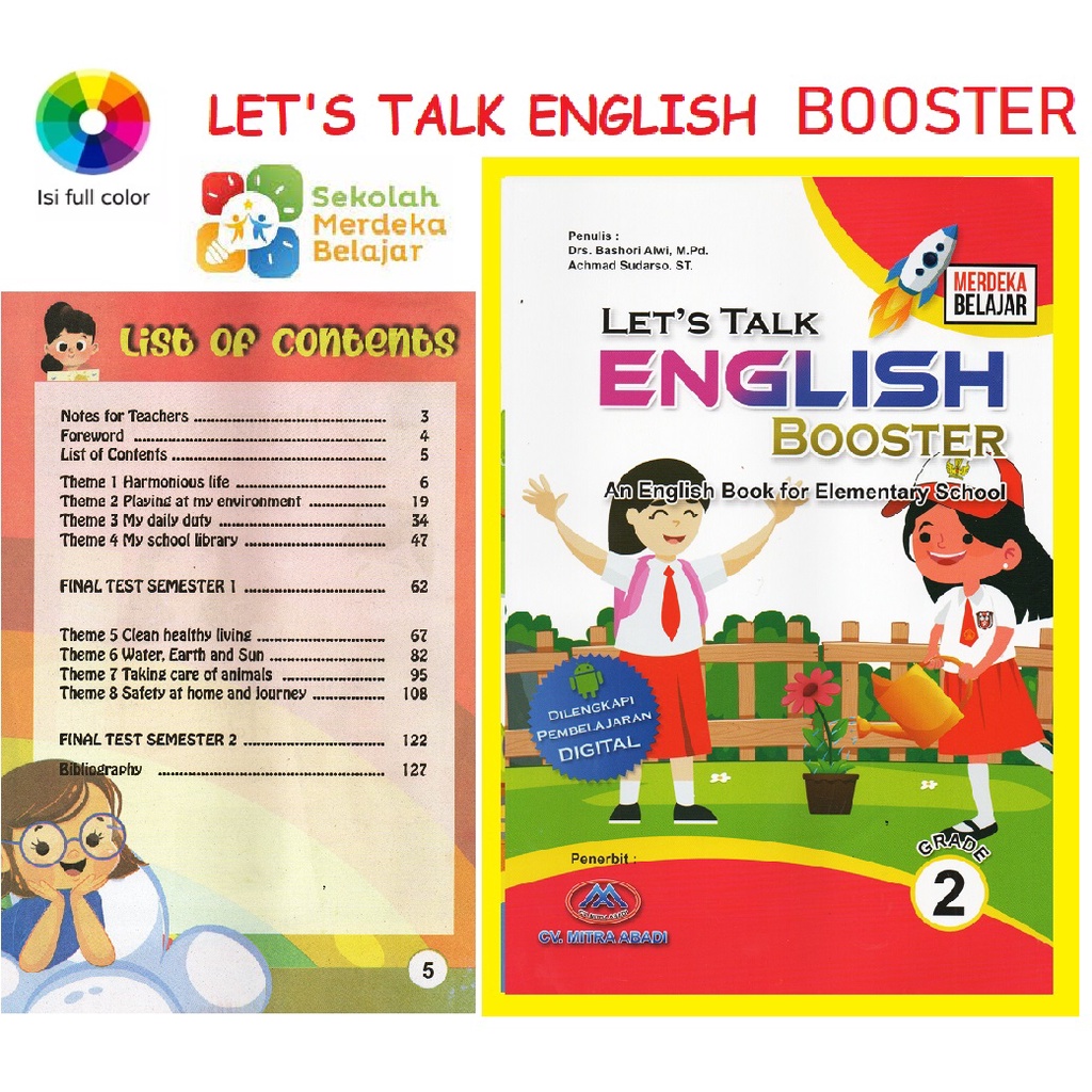 Jual Bahasa Inggris Let's Talk English BOOSTER Kelas 2 Penerbit Mitra Abadi Penulis Drs. Bashori ...
