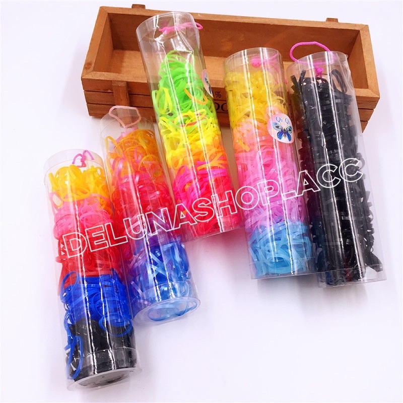 Jual ikat rambut jepang karet jepan karet cina tabung | Shopee Indonesia