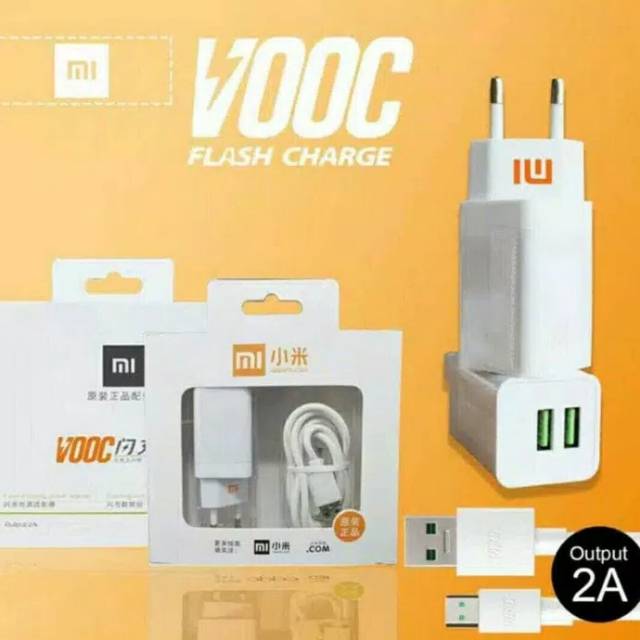 Jual Xiaomi Charger VOOC Fast Charging 2A 2Port USB Original 99% ...