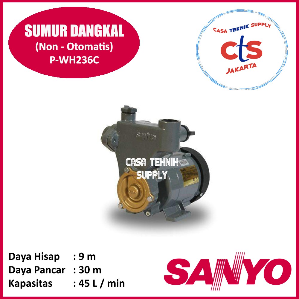 Jual Pompa Air Sumur Dangkal Sanyo P-WH236C (Shallow Well Pump ...