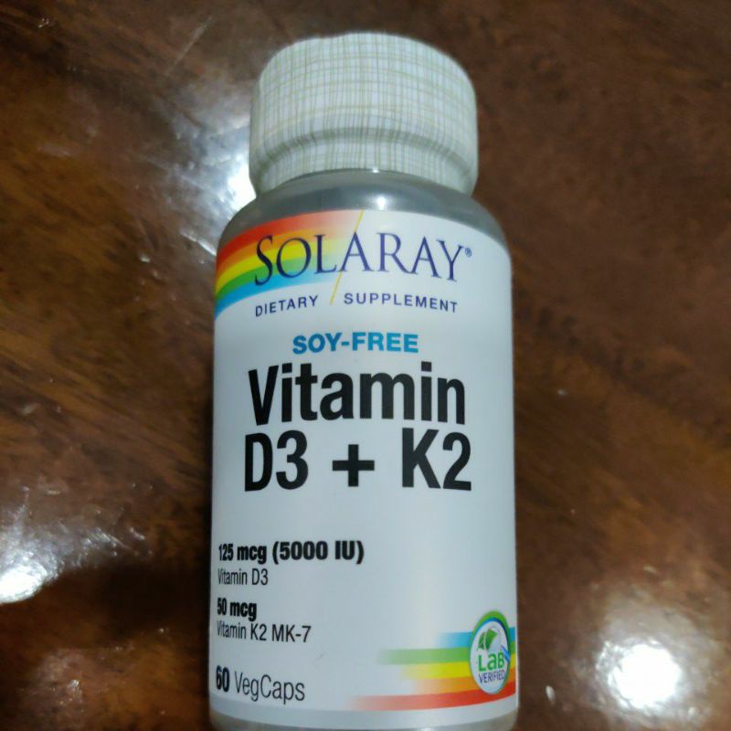 Jual Solaray D3+K2 5000IU 60 caps 125 mcg | Shopee Indonesia