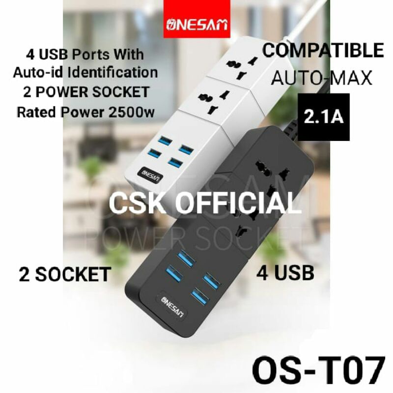 Jual POWER SOCKET OS-T07 ONESAMRATED POWER 2500W | Shopee Indonesia