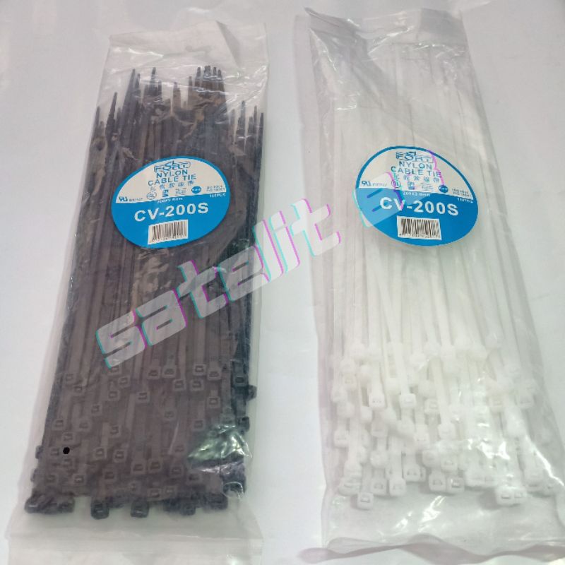 Jual KABEL TIES 20CM FORT HITAM & PUTIH | Shopee Indonesia
