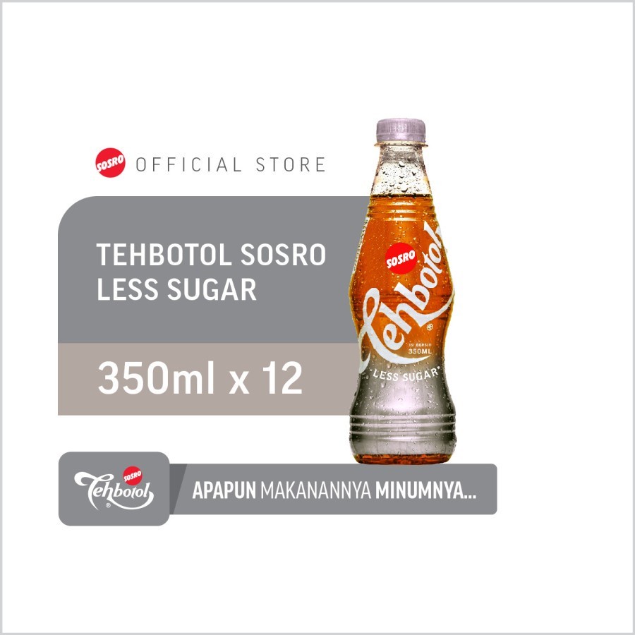 Jual TEH BOTOL LESS SUGAR 350ml isi 12 Pcs | Shopee Indonesia