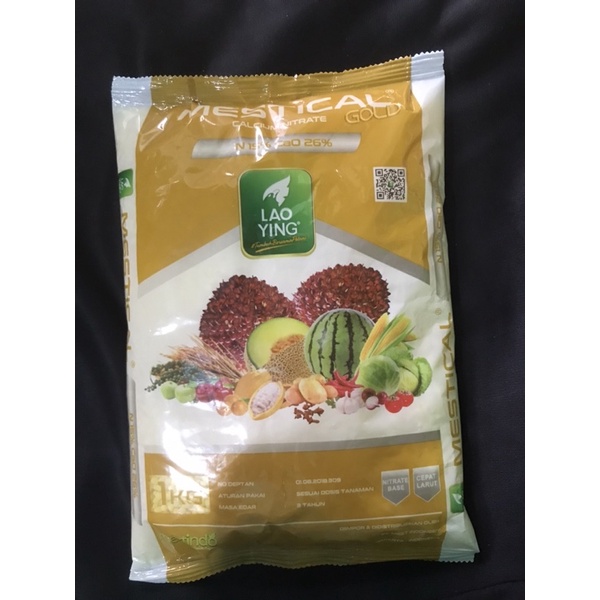 Jual MESTICAl GOLD 1 KG CAP lAOYING PUPUK CAlSIUM NITRATE | Shopee ...