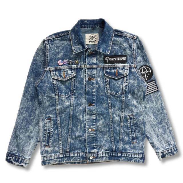 Jual Galfinc Jaket Jeans Vintage Pria Premium Blue Horizon Bmth ...
