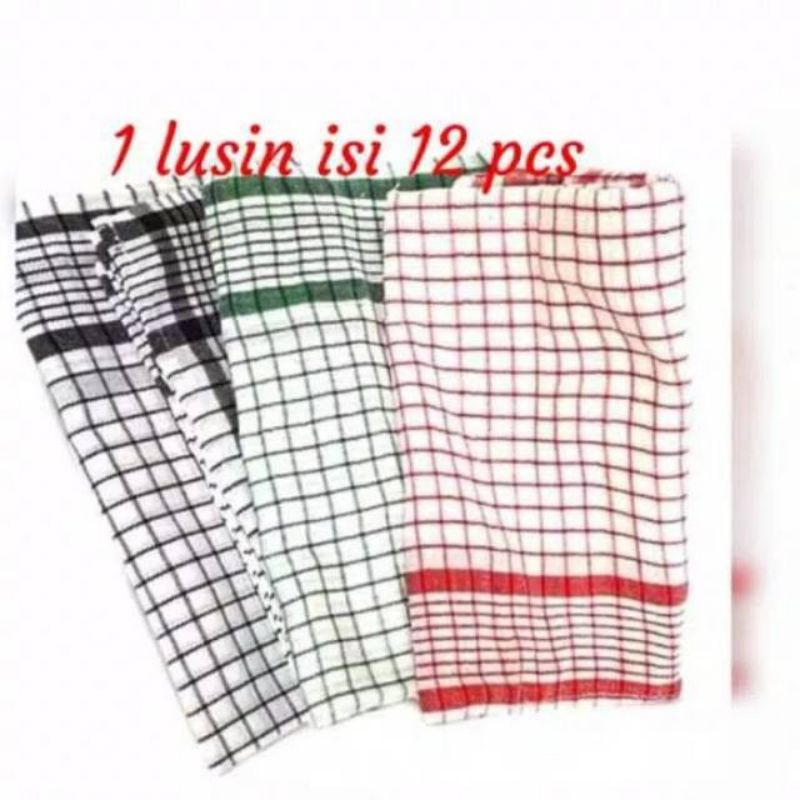 Jual Kain Lap Piring 1 Lusin Isi 12 Pcs / Serbet Dapur 1 Lusin Isi 12 Pcs | Shopee Indonesia