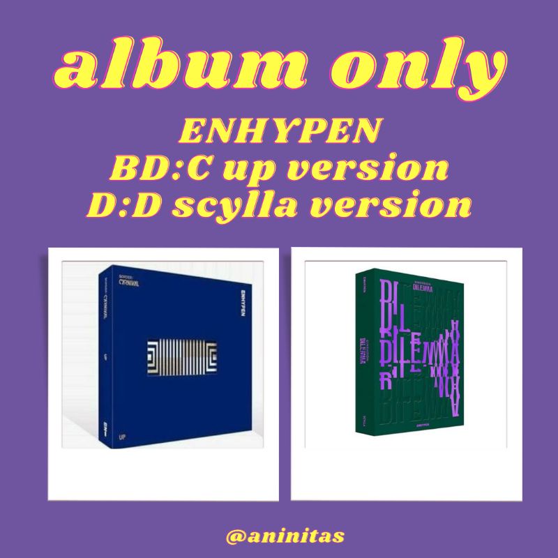 Jual ALBUM ONLY - ENHYPEN BORDER CARNIVAL - UP VERSION & DILEMMA SCYLLA ...