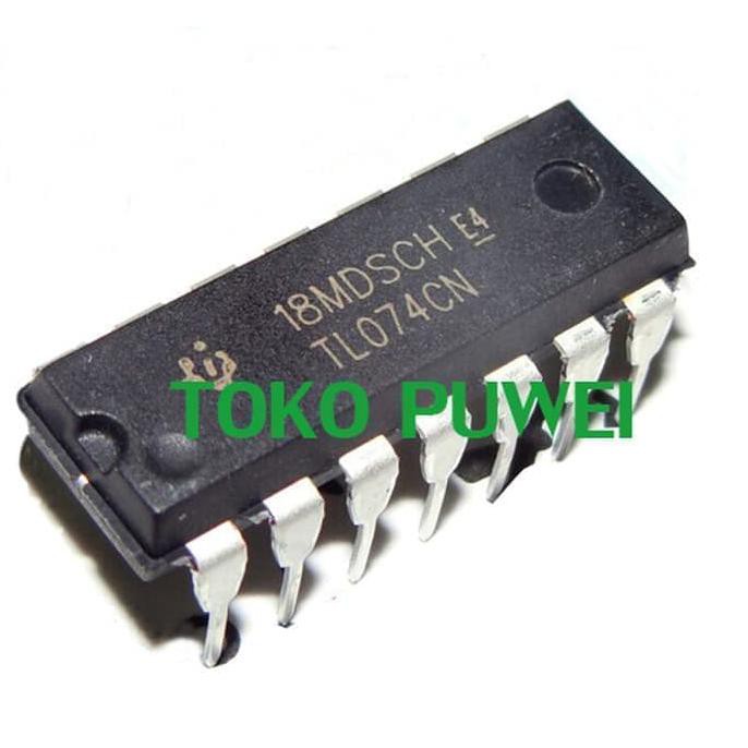 Jual Tl074Cn Tl074 Operational Amplifier 6V To 36V Dip 14 Pins Bg35 ...