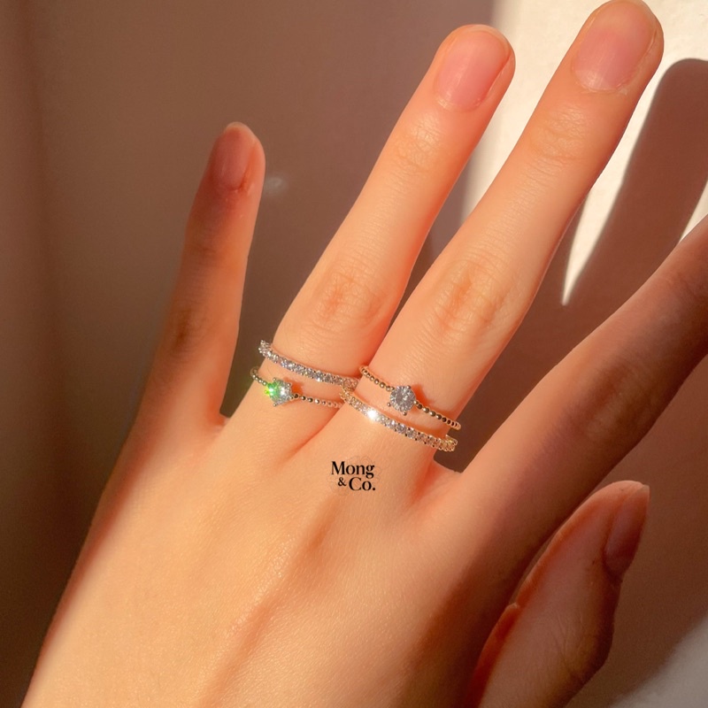 Jual Mong&Co Farrah Double Layered Stacking Ring - Cincin Tumpuk Wanita ...