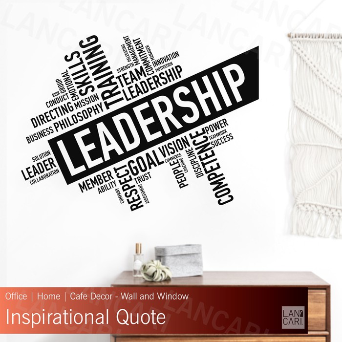 Jual Sticker Cutting Motivasi Leadership dinding kaca Quote Wall Stiker ...