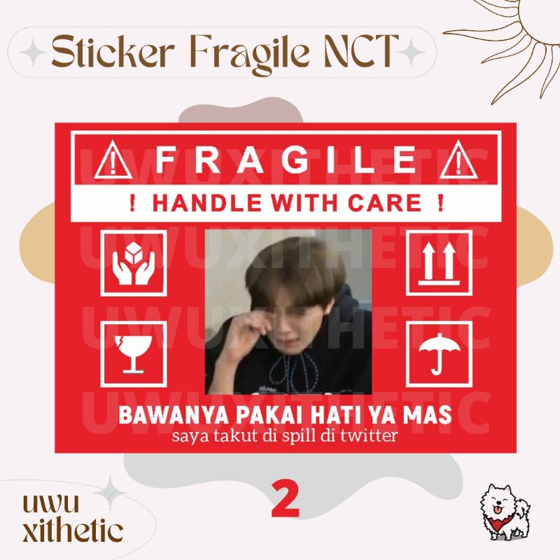 Jual Sticker Fragile Meme NCT lucu korea kpop | Shopee Indonesia