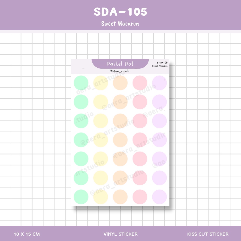 Jual Pastel Dot : Deco Sticker - by Aera Art Studio | Stiker Bulat ...