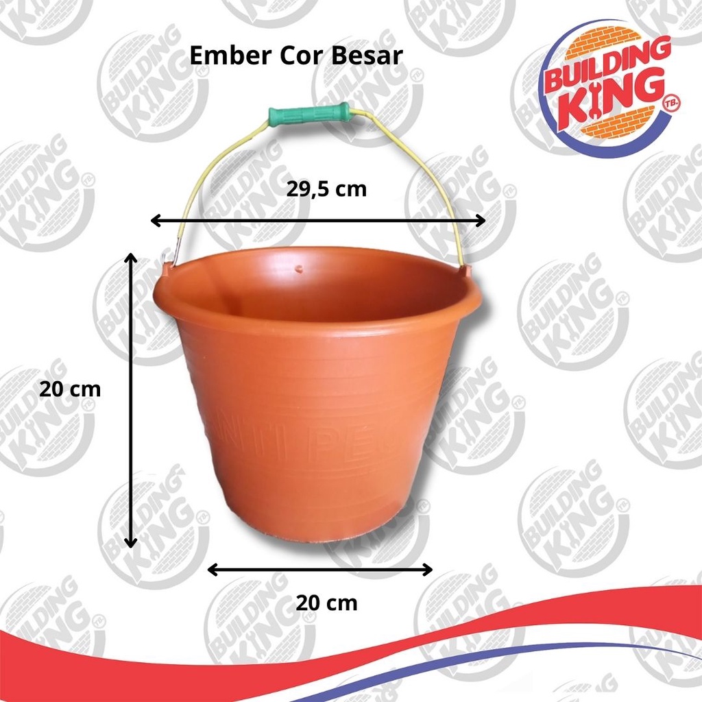 Jual Ember Cor Besar Orange Ember Plastik Bangunan Ukuran 20 Anti Pecah ...