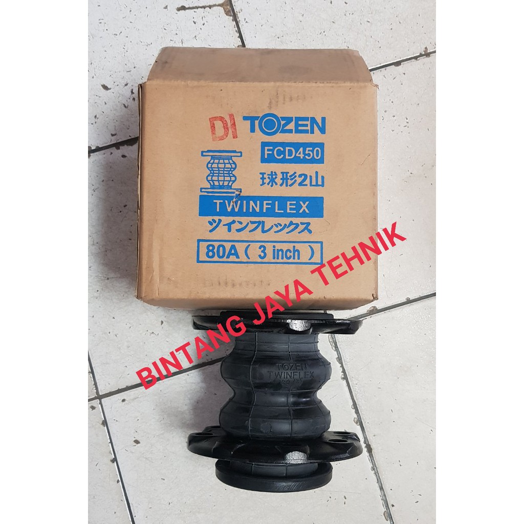 Jual FLEXIBLE JOINT RUBBER 3" ( 80A ) TWINFLEX TOZEN 10K FCD450 ...