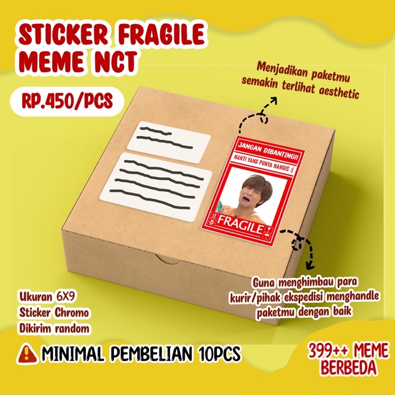 Jual STICKER FRAGILE MEME LUCU UNIK untuk Paket KPOP | JANGAN DI ...