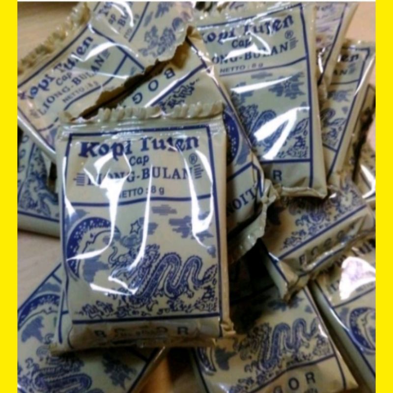 Jual kopi liong bulan sachet @8g/kopi tulen liong bulan/kopi pahit ...