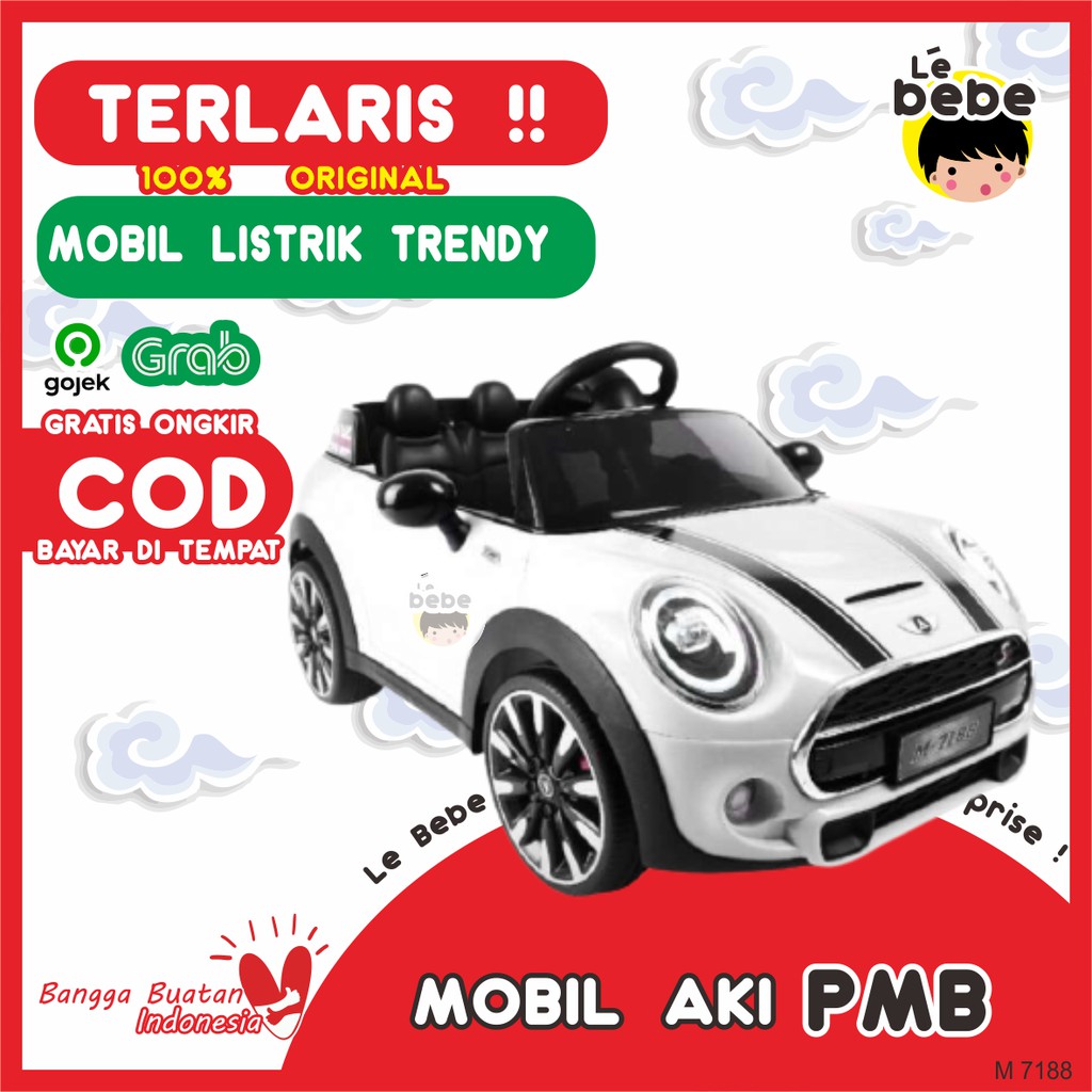 Jual MOBIL Aki Mobil LISTRIK Anak PMB MINI COOPER M 7188 AKI Mainan ...