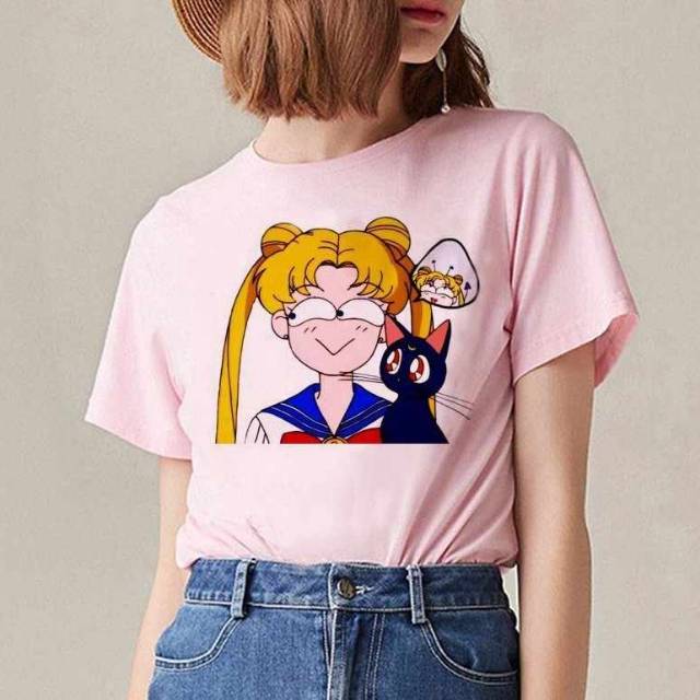 Jual Kaos aesthetic Smirk sailor moon tee | Shopee Indonesia