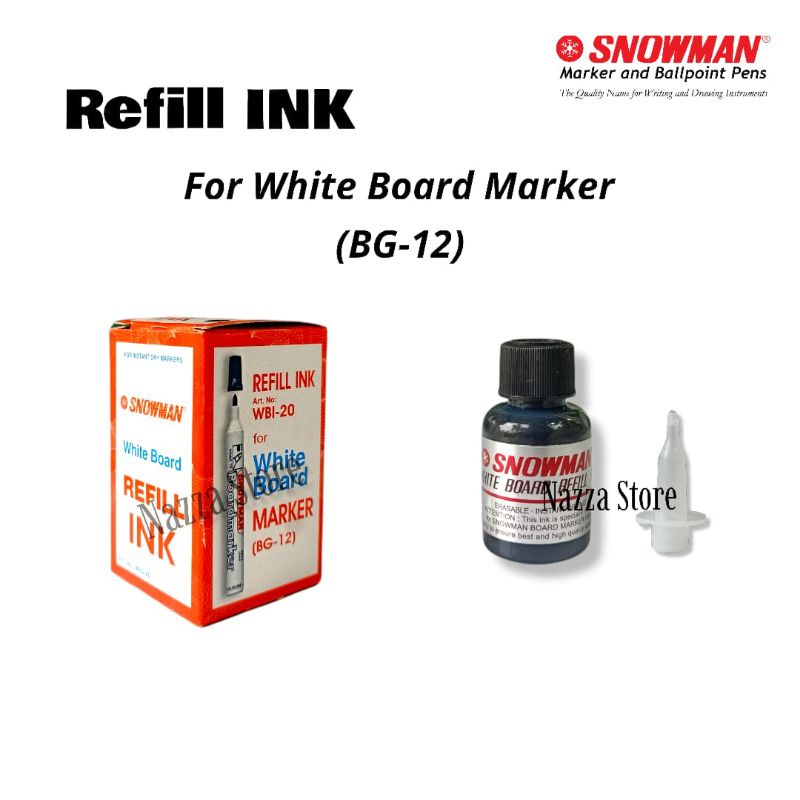 Jual SNOWMAN Refill Ink Tinta White Board Marker 1 pcs | Shopee Indonesia