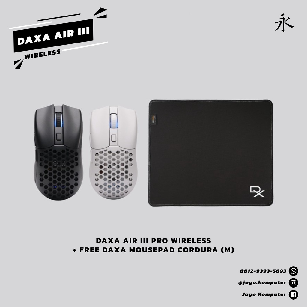Jual Mouse DAXA AIR 3 WIRELESS+WIRED Gaming REXUS DAXA AIR III [MOUSE ...