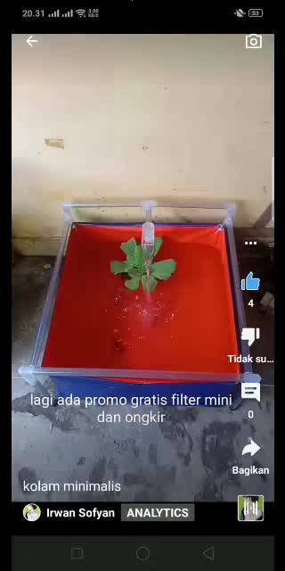 Jual kolam mini portable (terpal,rangka,pompa dan bonus filter kecil ...