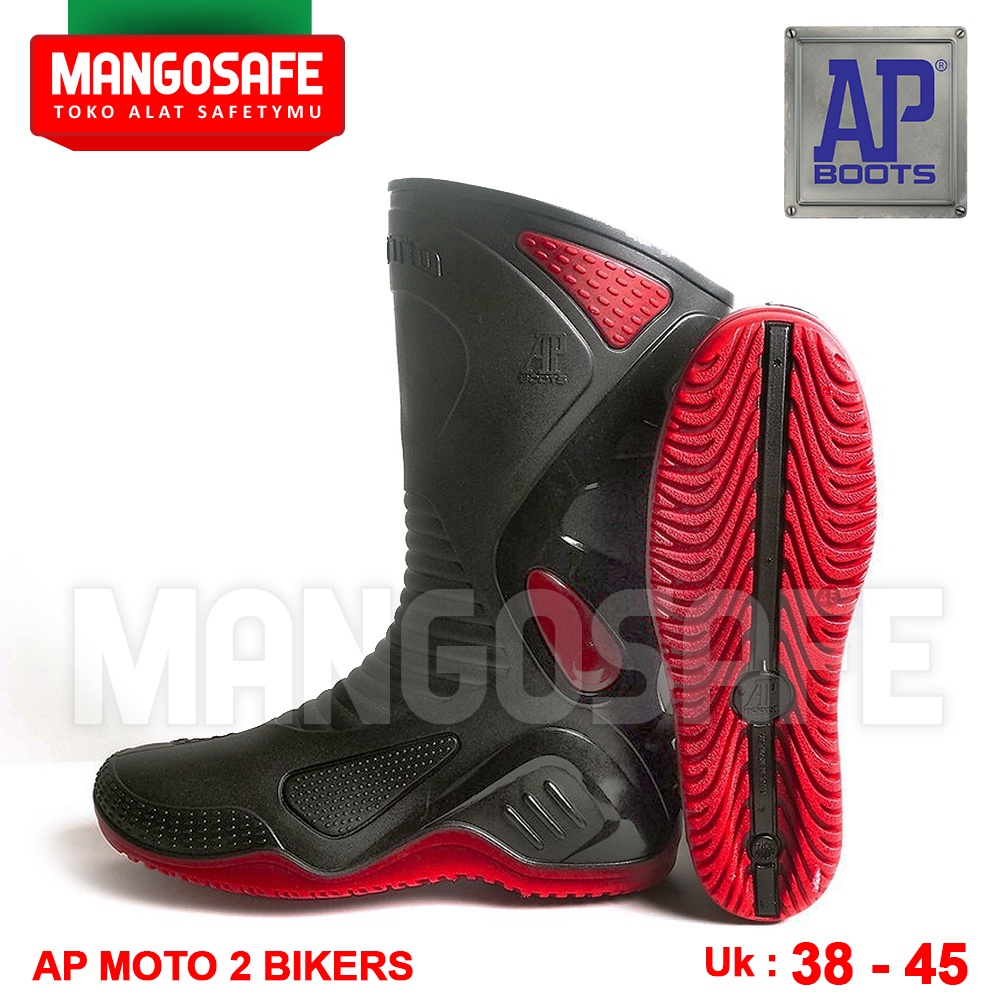 Jual AP Boots Moto 2 / Sepatu Boot Motor Biker Touring PVC Karet Tinggi ...