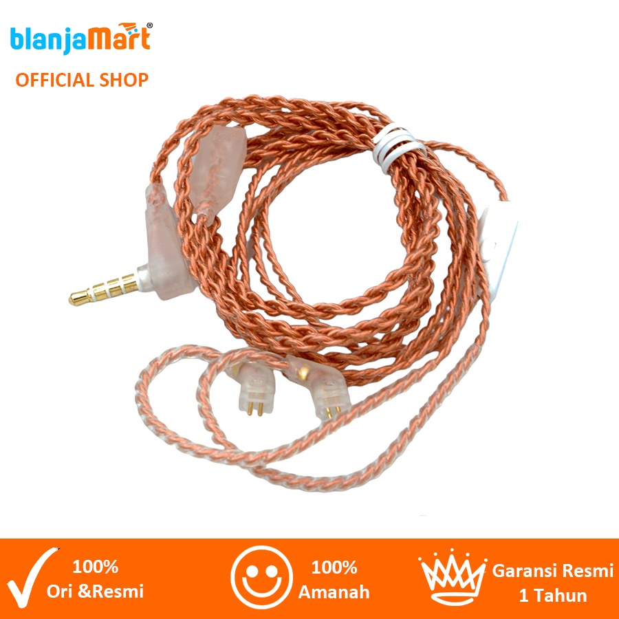Jual KZ Pink Gold High Purity Copper Cable with Mic Kabel KZ ZSN Pro X ...