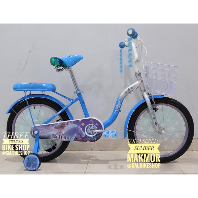Jual SEPEDA MINI ANAK ELEMENT FROZEN 18 INCH BLUE WHITE | Shopee Indonesia