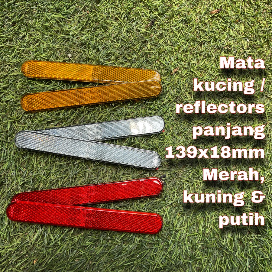 Jual mata kucing motor mobil reflectors 1 pasang universal panjang ...