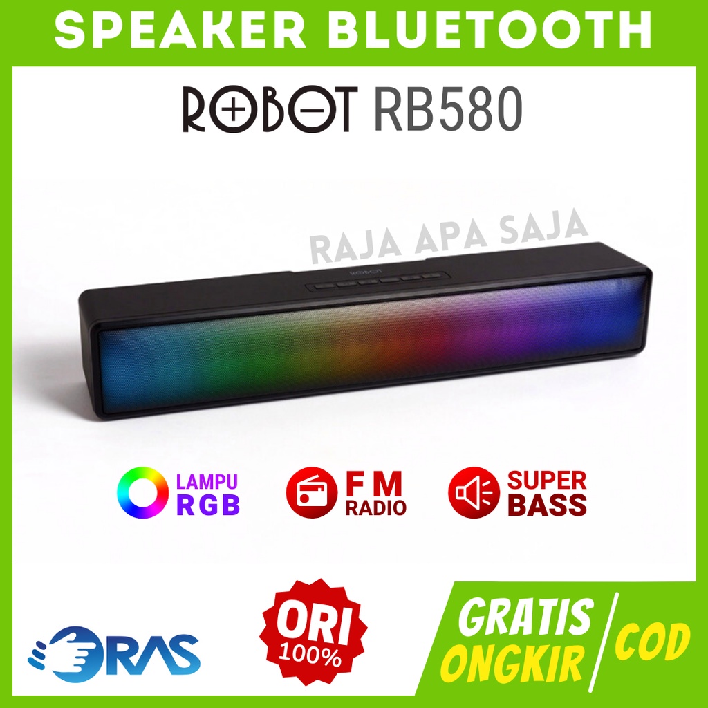 Jual Speaker Bluetooth Robot Full Bass RGB Stereo Soundbar Salon ...