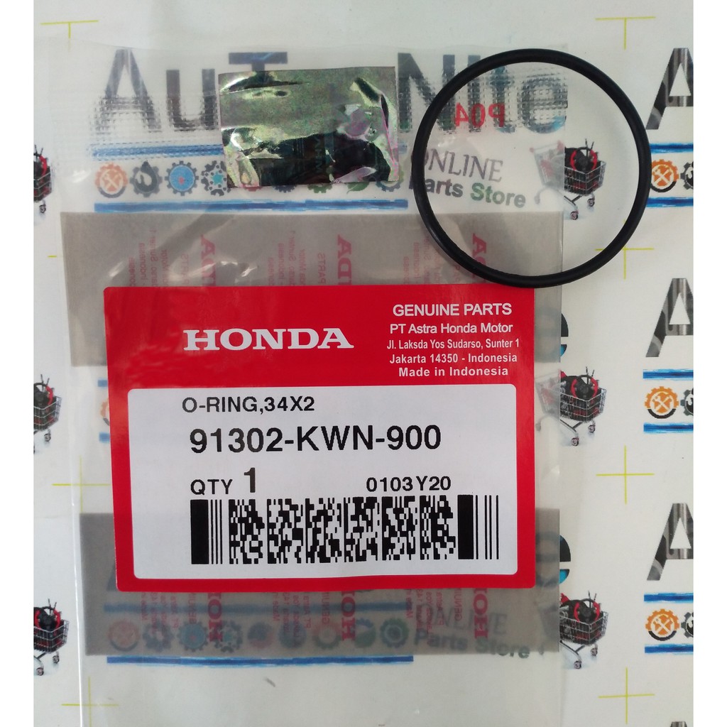 Jual O-Ring Water Pump Radiator 34x2 91302-KWN-900 Original Honda Air ...