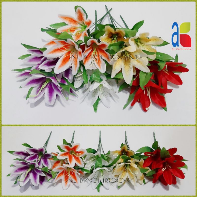 Jual BUNGA LILI PENGANTIN HIAS B8157 ARTIFICIAL PLASTIK DEKORASI DLL ...
