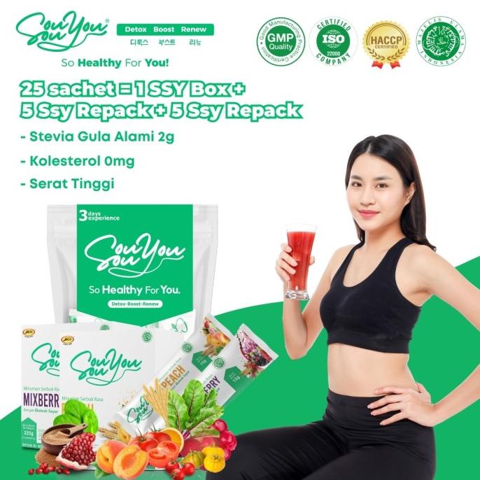 Jual Minuman Pelangsing Sousouyou Fiber Drink 25 Sachet Suplemen Diet ...