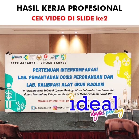 Jual Backdrop seminar (500x230cm) virtual webinar portable backwall ...