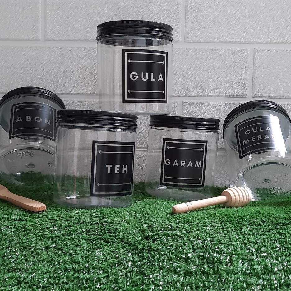 Jual TOPLES PLASTIK TEMPAT BUMBU DAPUR TUTUP ALUMINIUM 600 ML 350 ML ...