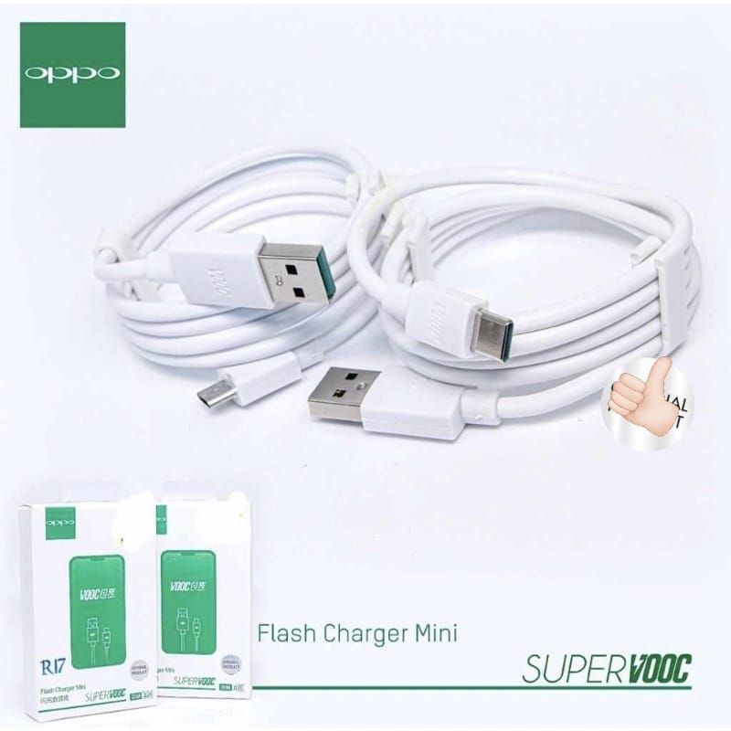 Jual KABEL DATA OPPO MICRO USB TYPE C VOOC KABEL CASAN OPPO TIPE C ...