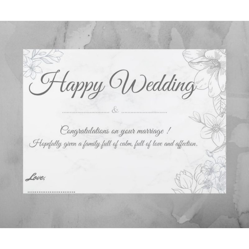 Jual KARTU UCAPAN Wedding HAPPY Wedding GREETING CARD GIFT CARD ...