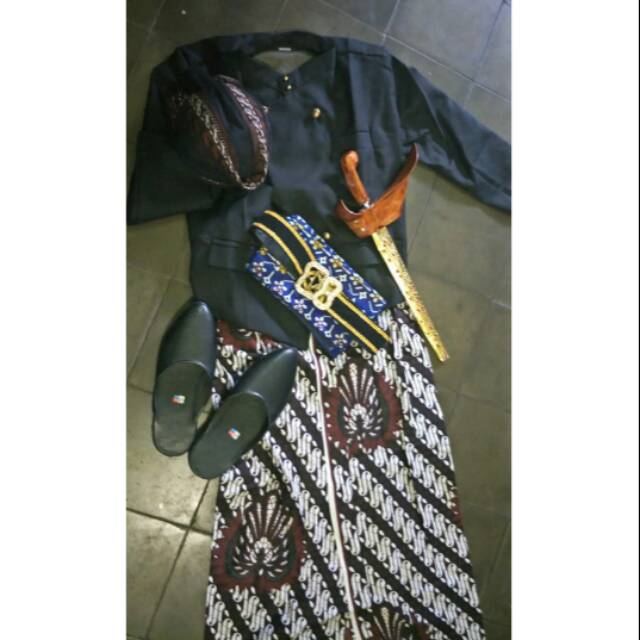 Jual BAJU BESKAP DEWASA SET LENGKAP JARIK BLANGKON SELOP KERIS EPEK ...