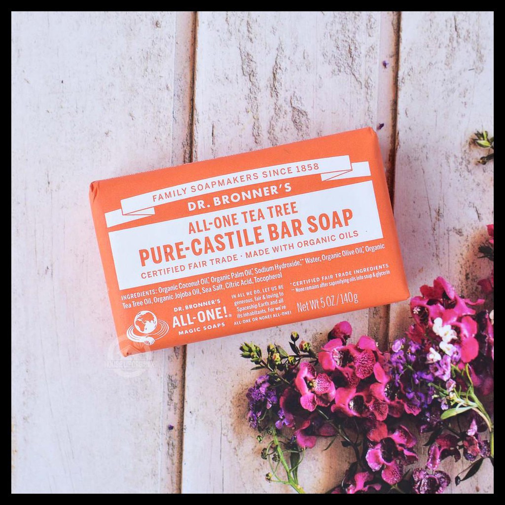 Jual DR.BRONNER'S TEA TREE PURE CASTIL BAR SOAP 140G | Shopee Indonesia