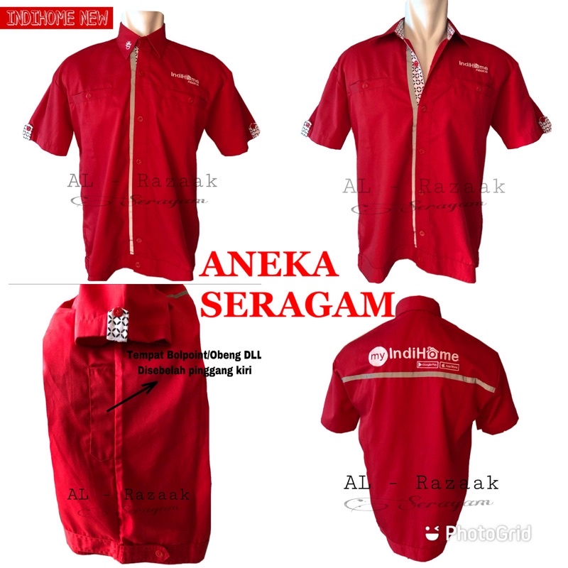 Jual SERAGAM INDIHOME TERBARU - BAJU INDIHOME BARU - KEMEJA KERJA ...