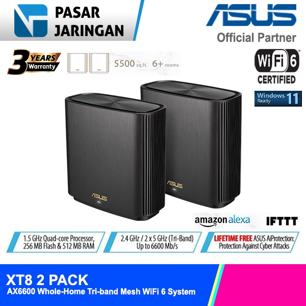 Jual ASUS ZenWiFi AX6600 XT8 Ai Mesh Router 2 pack | Shopee Indonesia
